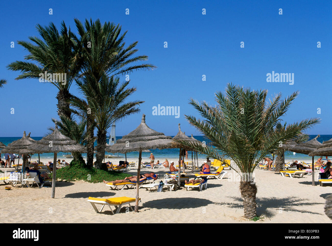 Beach in the Oasis Zarzis Djerba Island Tunisia Stock Photo - Alamy