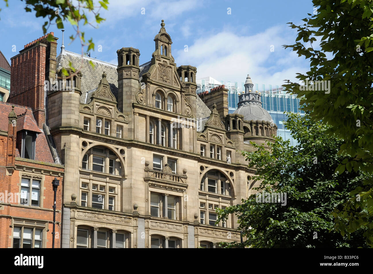 manchester albert square england uk building architecture summer Stock ...