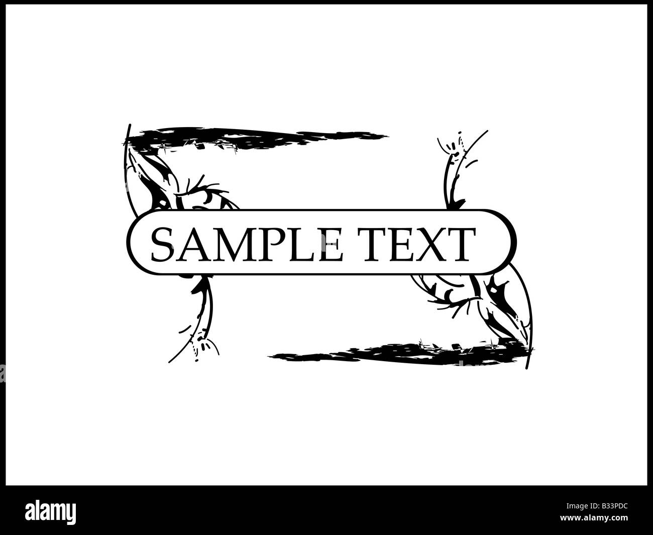 swirly design with sample text Stock Photo - Alamy