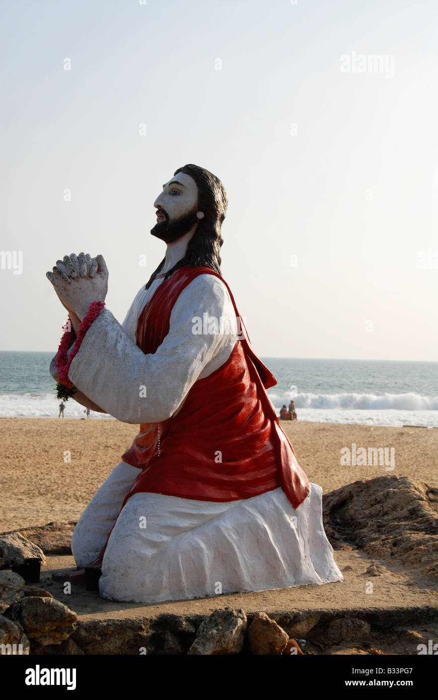 Statue of Christ at Kovalam beach,kerala,India Stock Photo - Alamy
