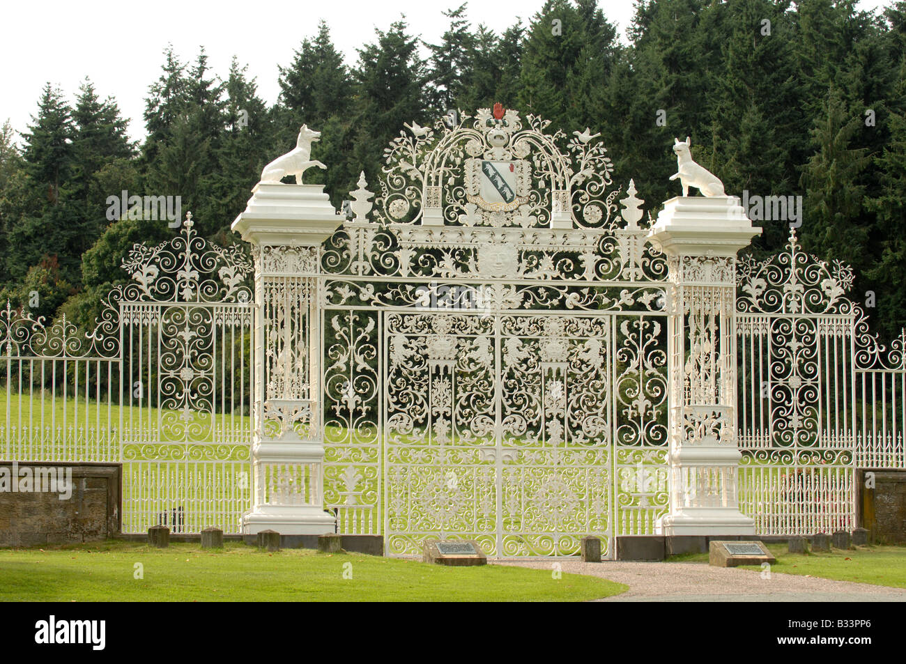 Wrought iron gates hi-res stock photography and images - Alamy