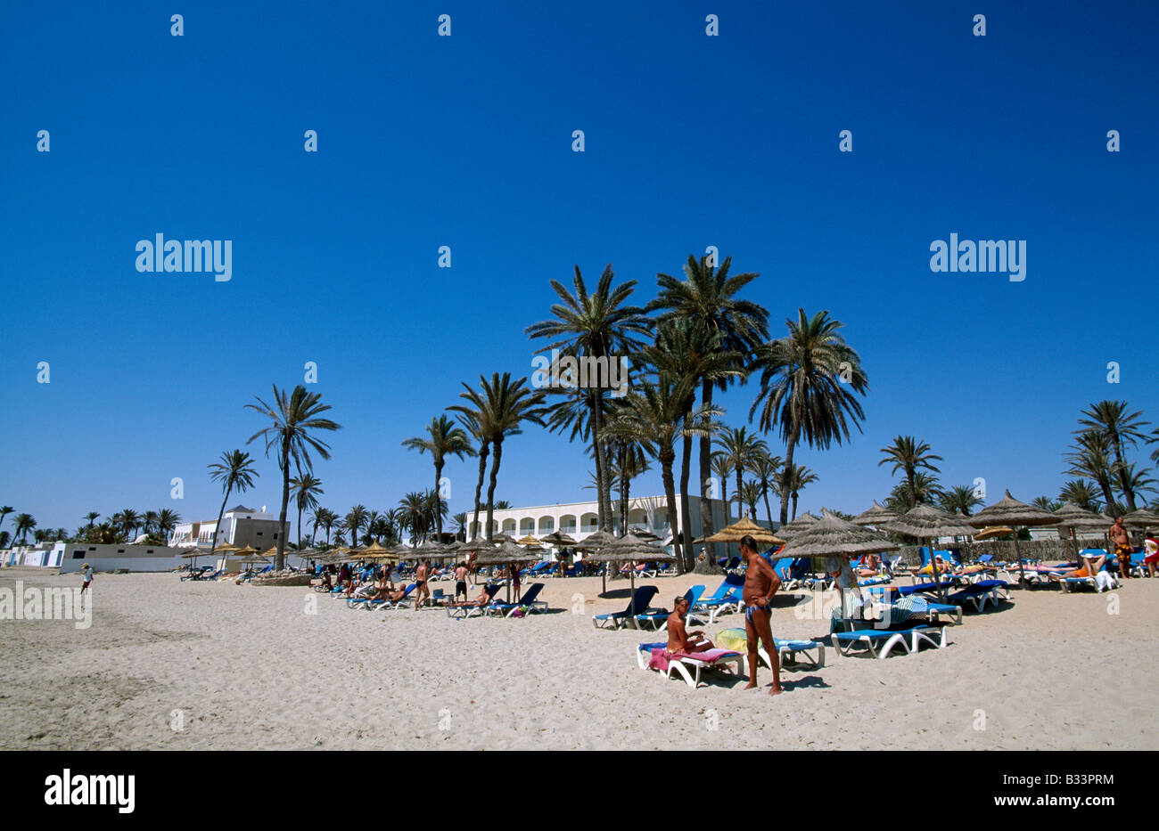 Beach in the Oasis Zarzis Djerba Island Tunisia Stock Photo - Alamy