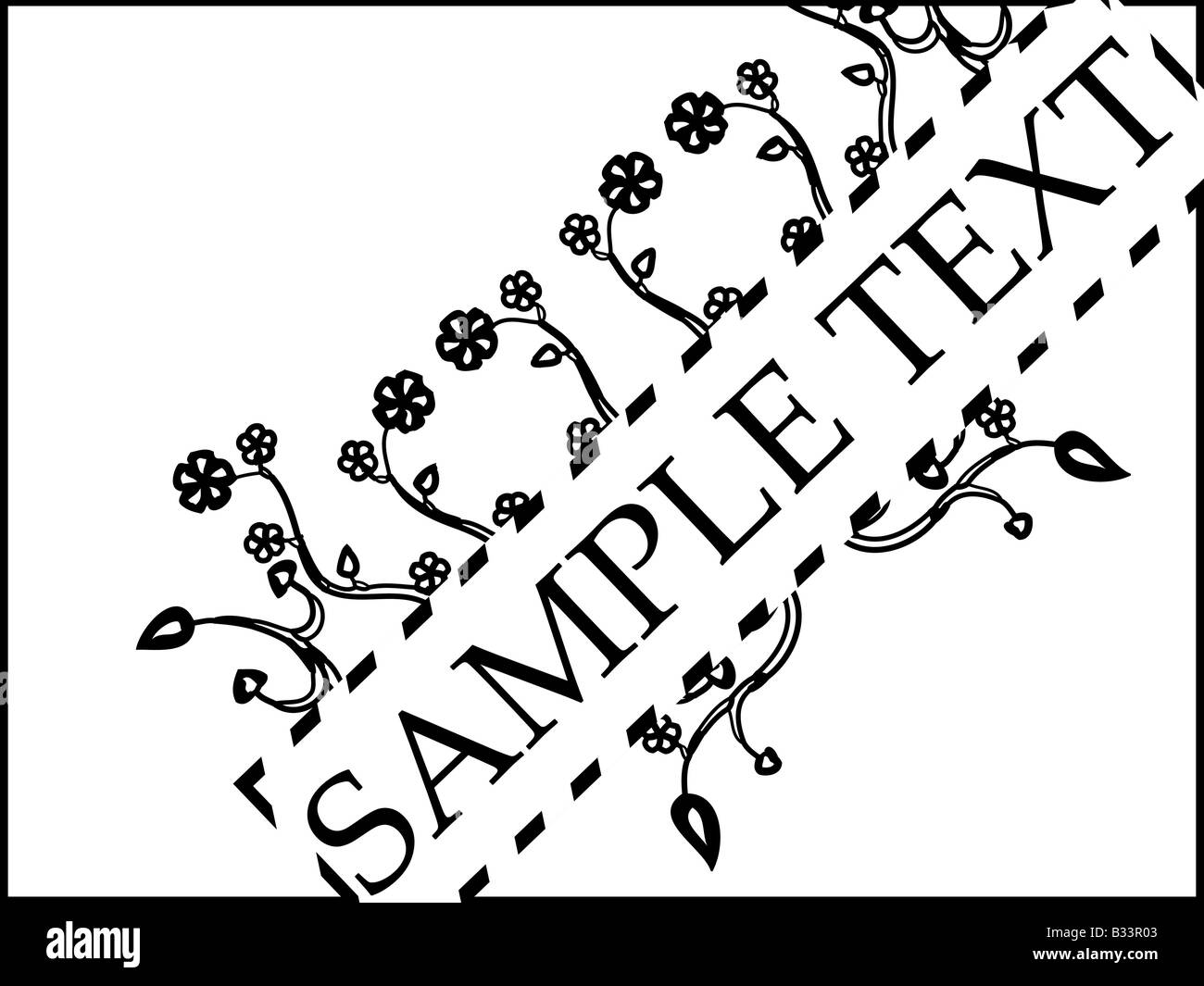 floral sample text Stock Photo - Alamy