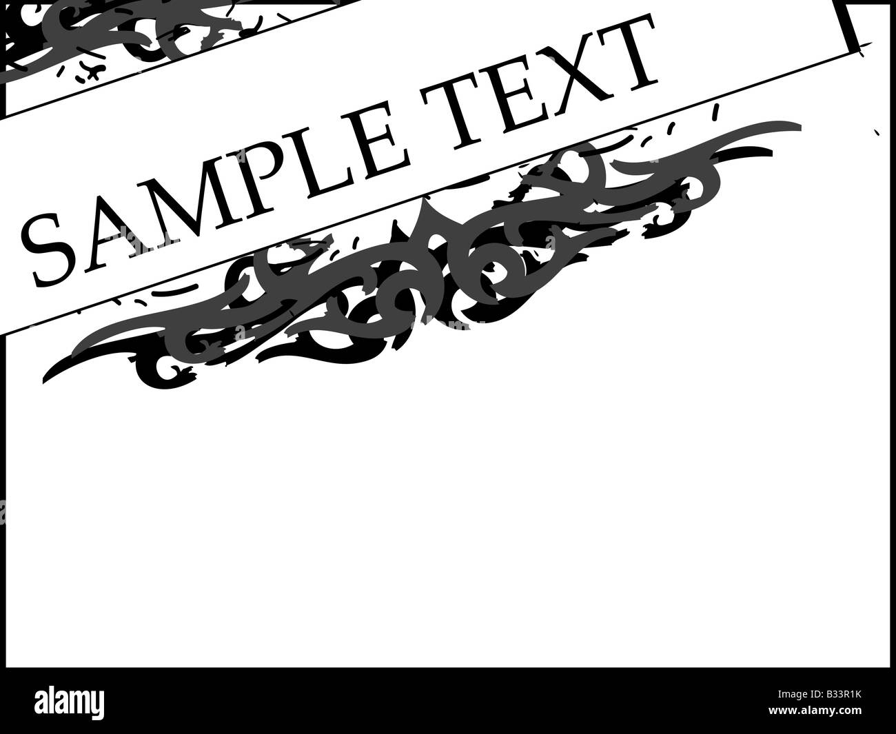sample text with swirls Stock Photo - Alamy