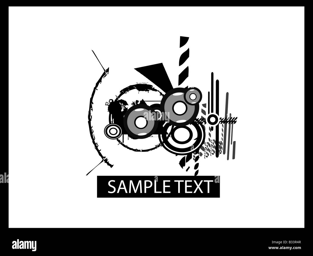 gungy sample text with stripes Stock Photo - Alamy
