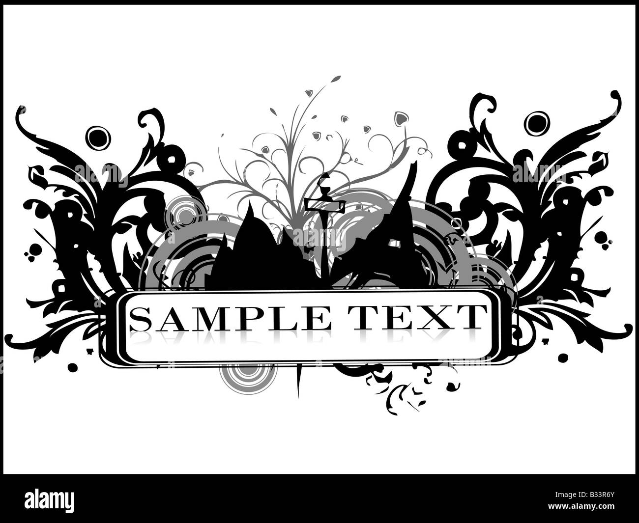 swirly floral design Stock Photo - Alamy