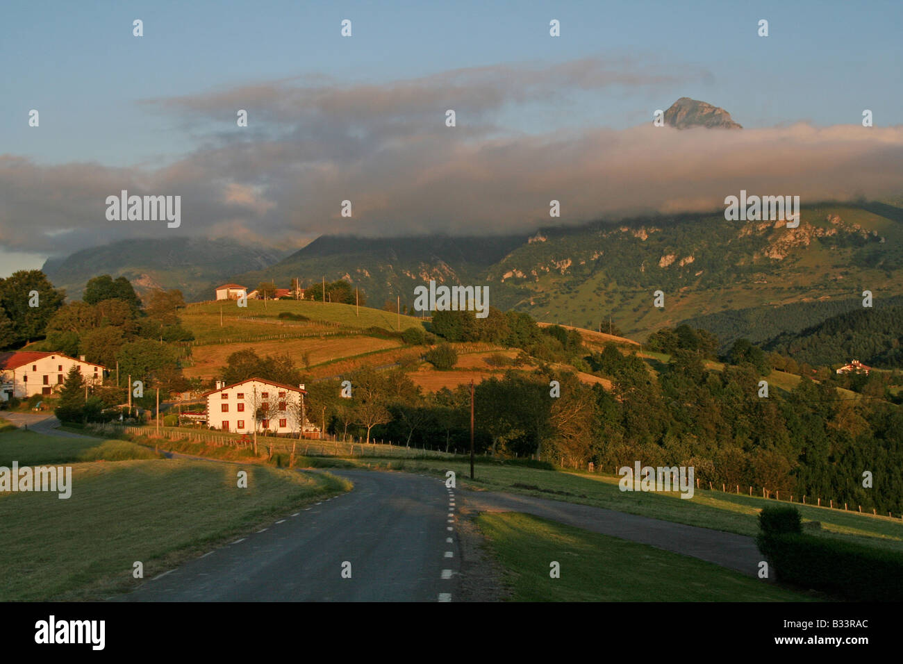 The Basque Region Spain - view of Mount Txindoki Stock Photo - Alamy
