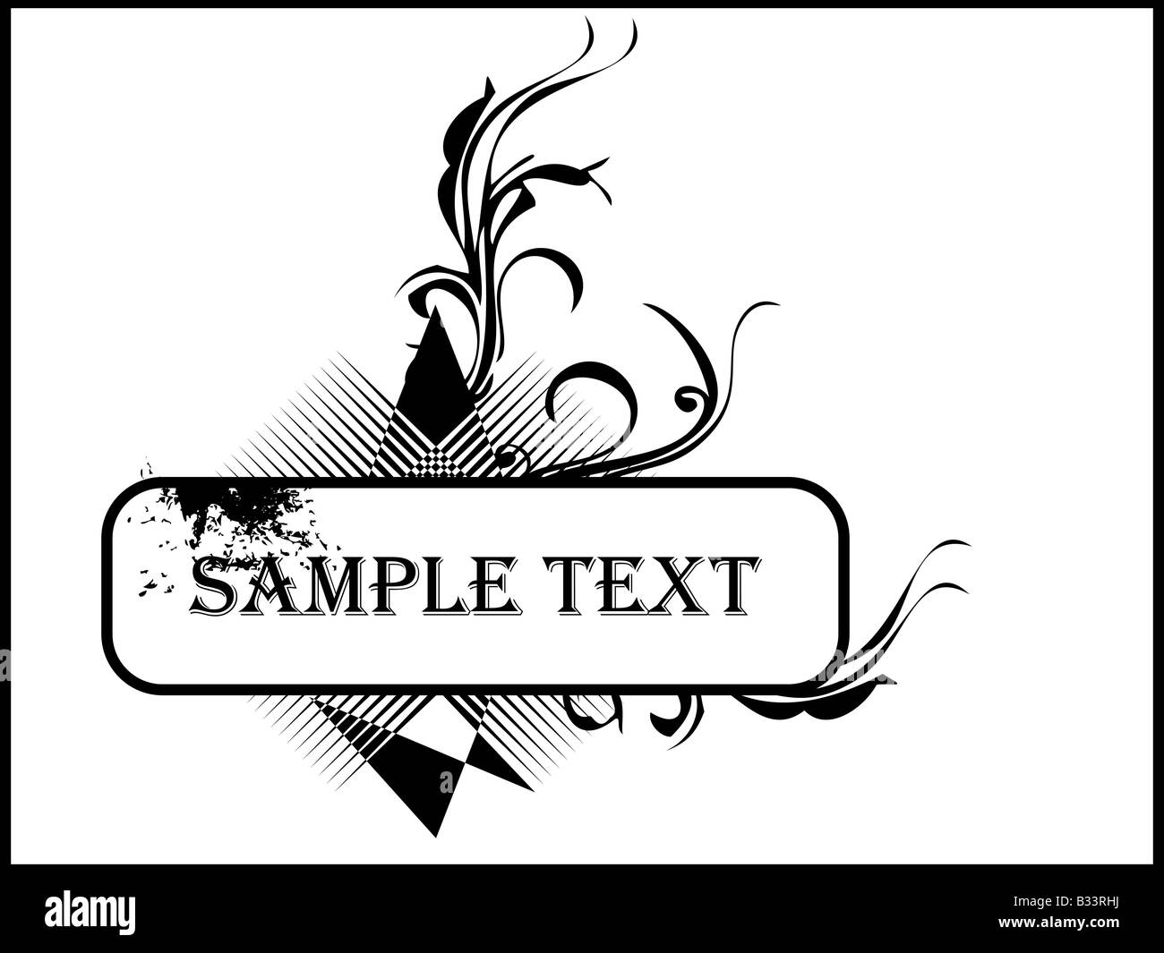 sample text and floral Stock Photo - Alamy