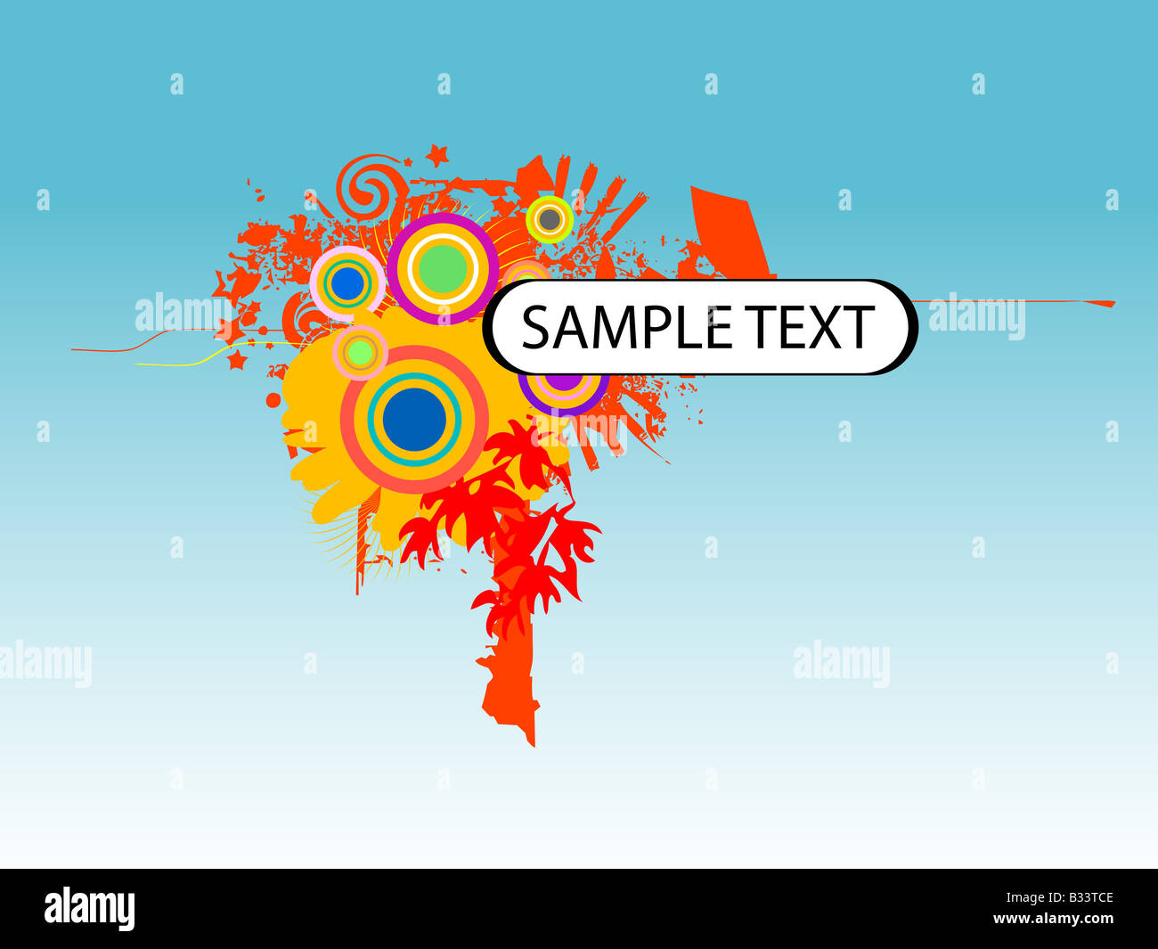 text-template with floral Stock Photo - Alamy