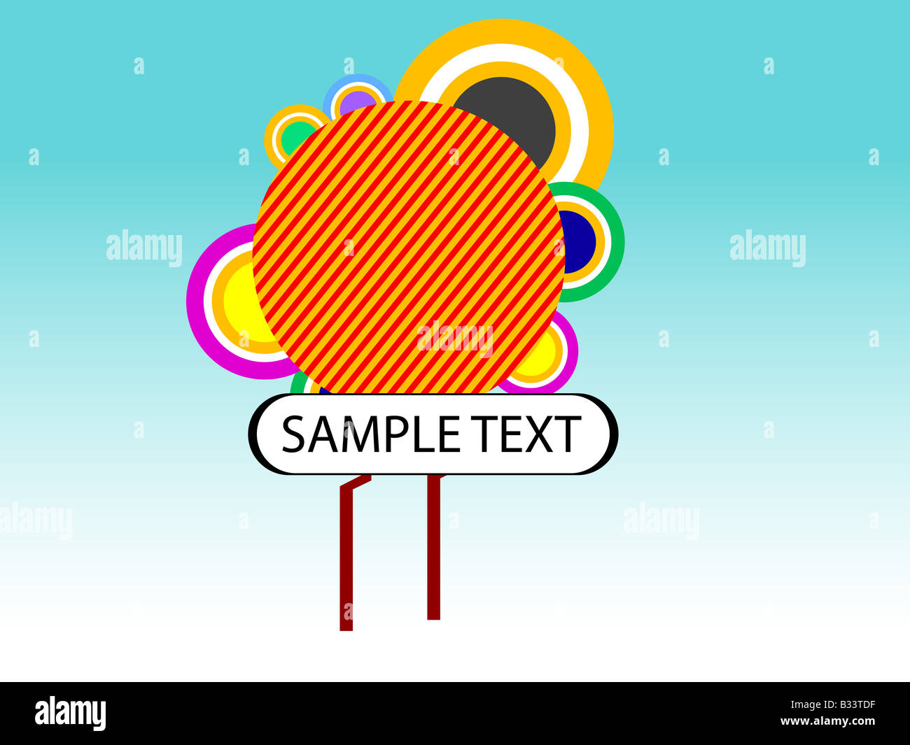 Striped circles text template hi-res stock photography and images - Alamy