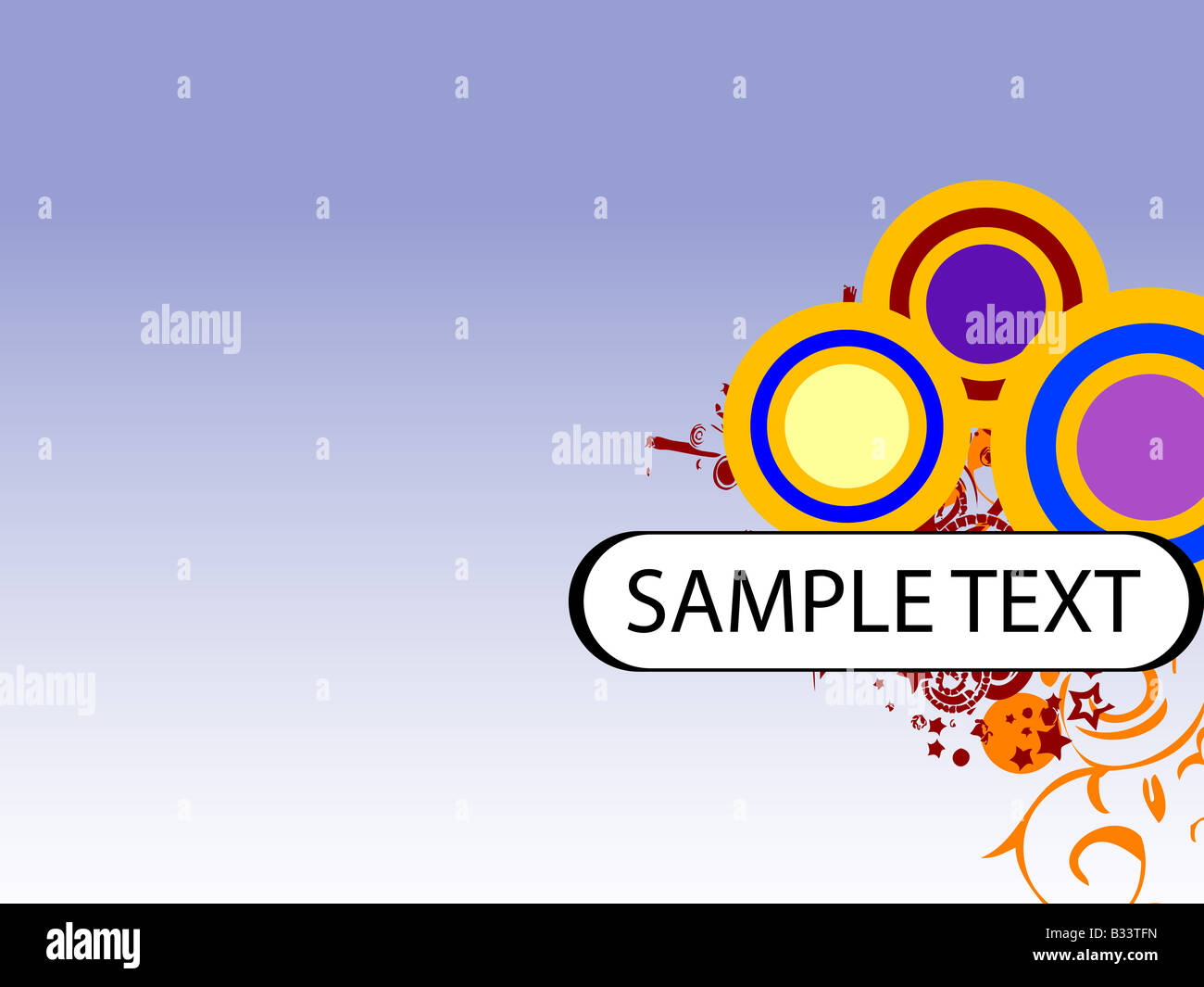 swirly circles with text-template Stock Photo - Alamy