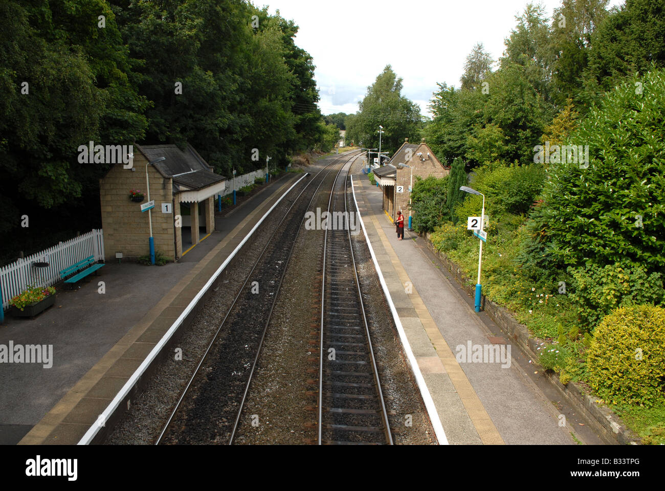 Chirk railway station in Wales Stock Photo - Alamy