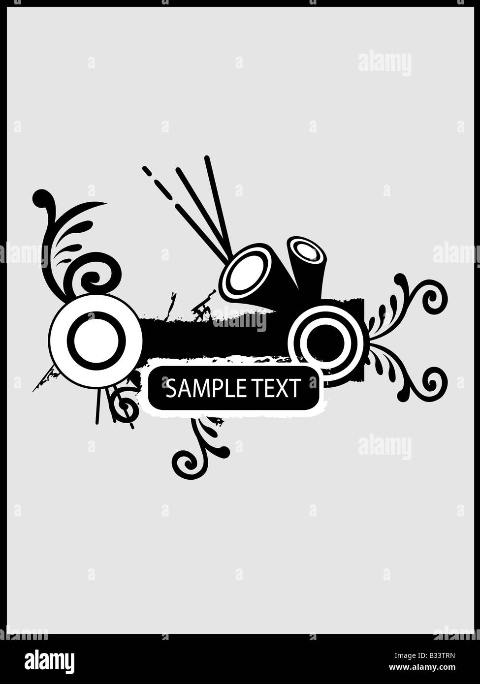 swirly circle with sample-text Stock Photo - Alamy