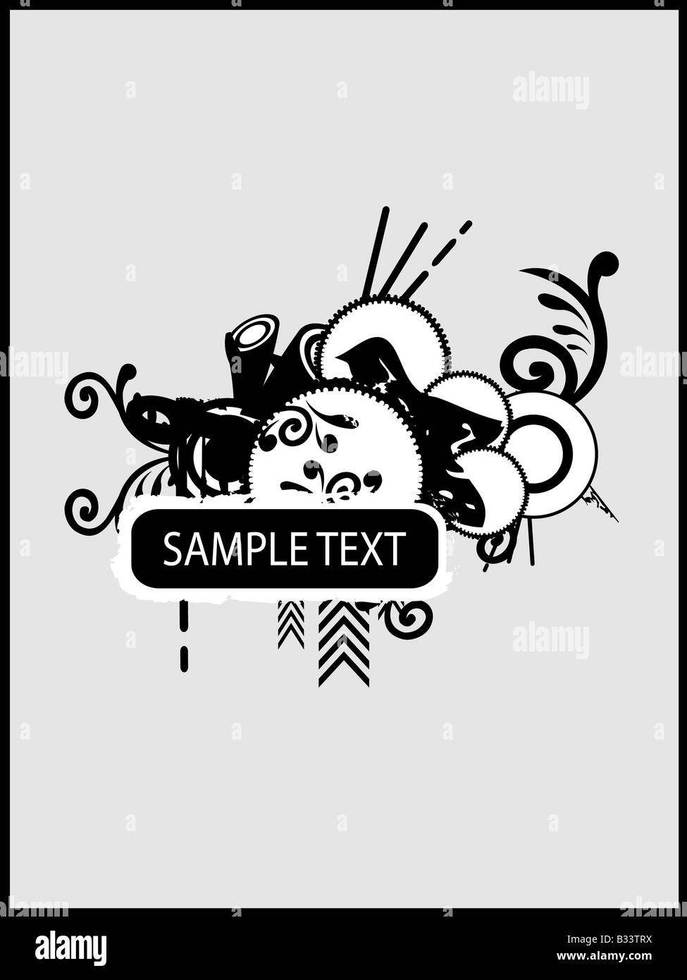 grungy circle with text-template Stock Photo - Alamy