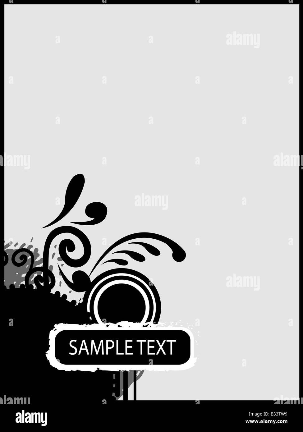 swirly circle and text-template Stock Photo - Alamy