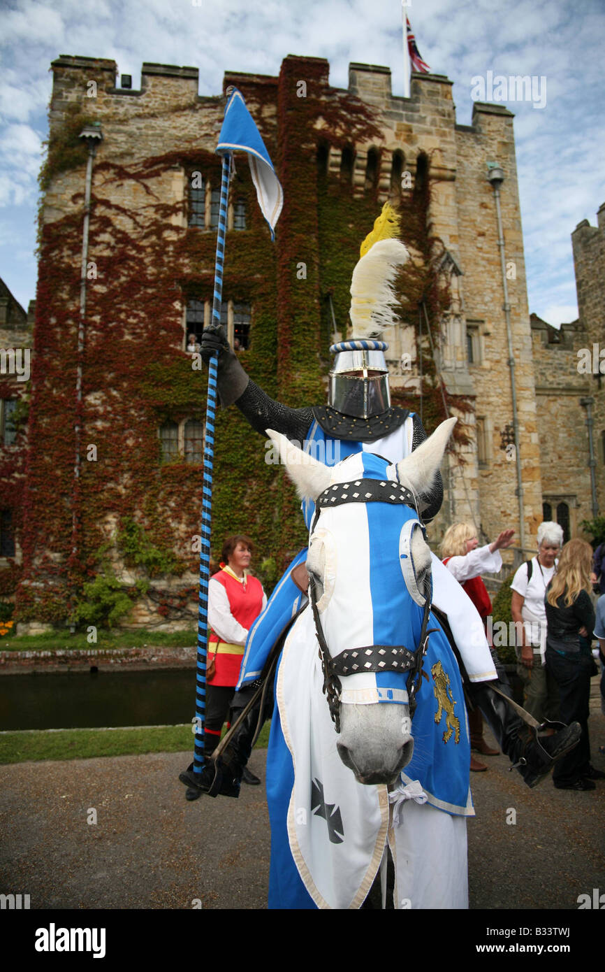 Knight at Hever Castle Kent England during a jousting tournament Stock ...