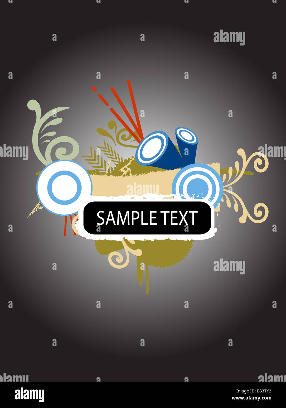 sample-text with circles Stock Photo - Alamy