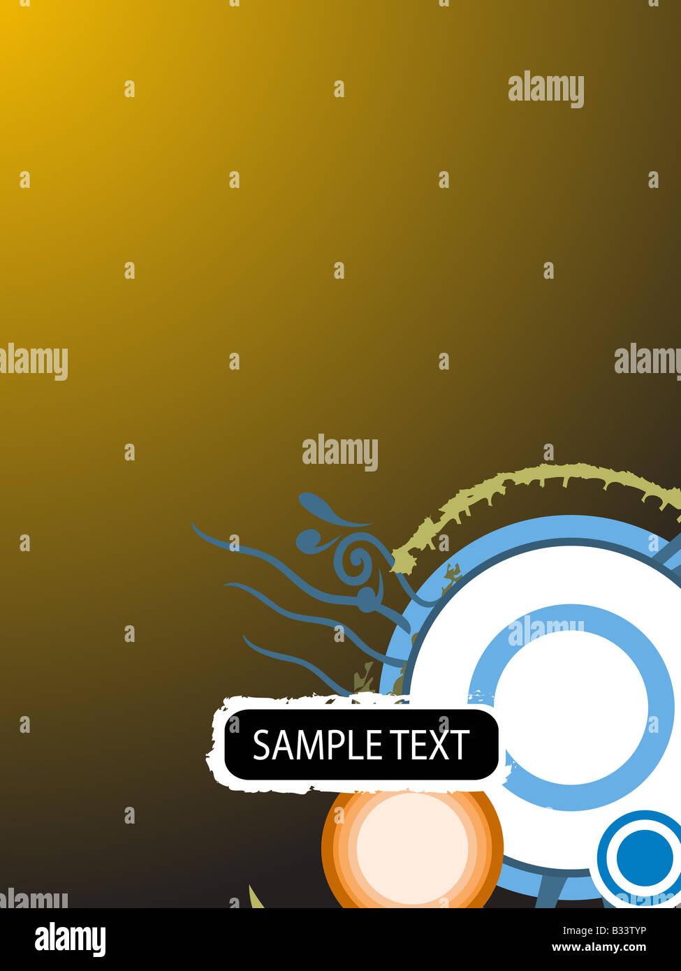 swirly circle with text-template Stock Photo - Alamy