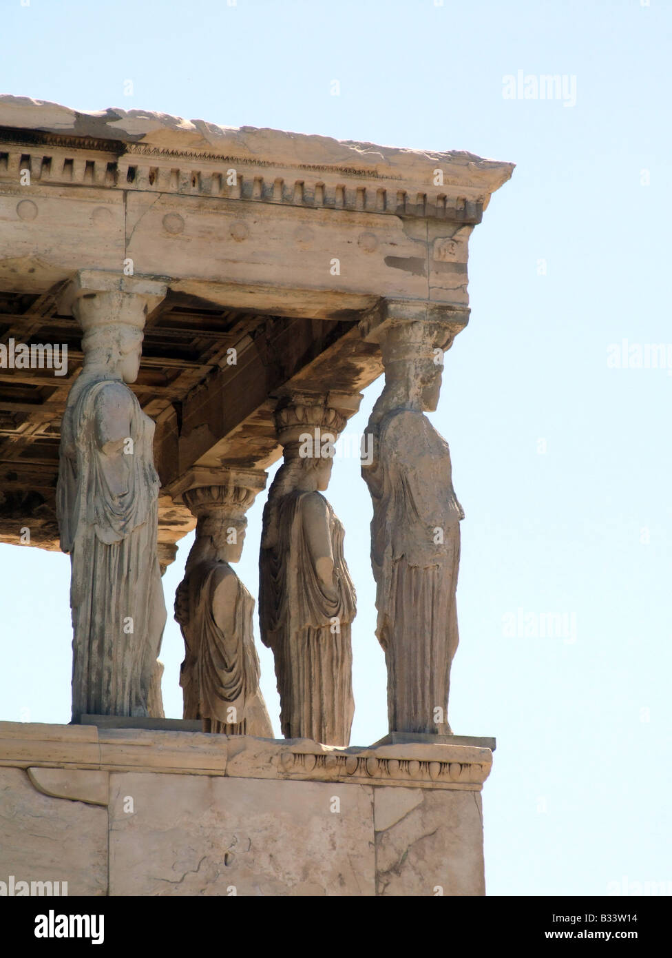 Caryatids of the Erechteion by parthenon, athens Stock Photo - Alamy
