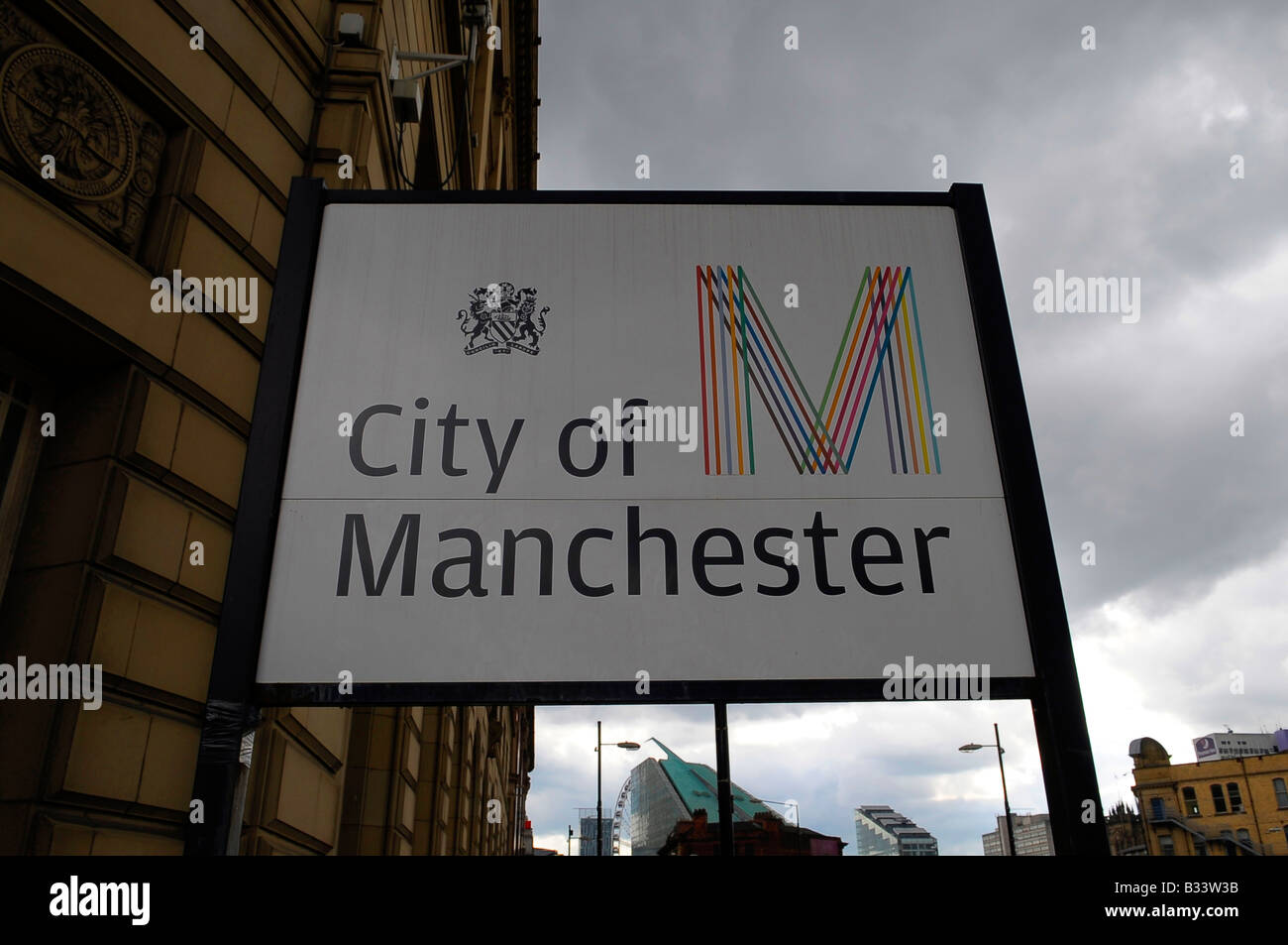 city of manchester sign street peter saville design M travel tourism ...