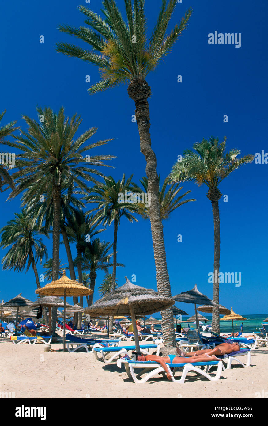 Beach in the Oasis Zarzis Djerba Island Tunisia Stock Photo - Alamy