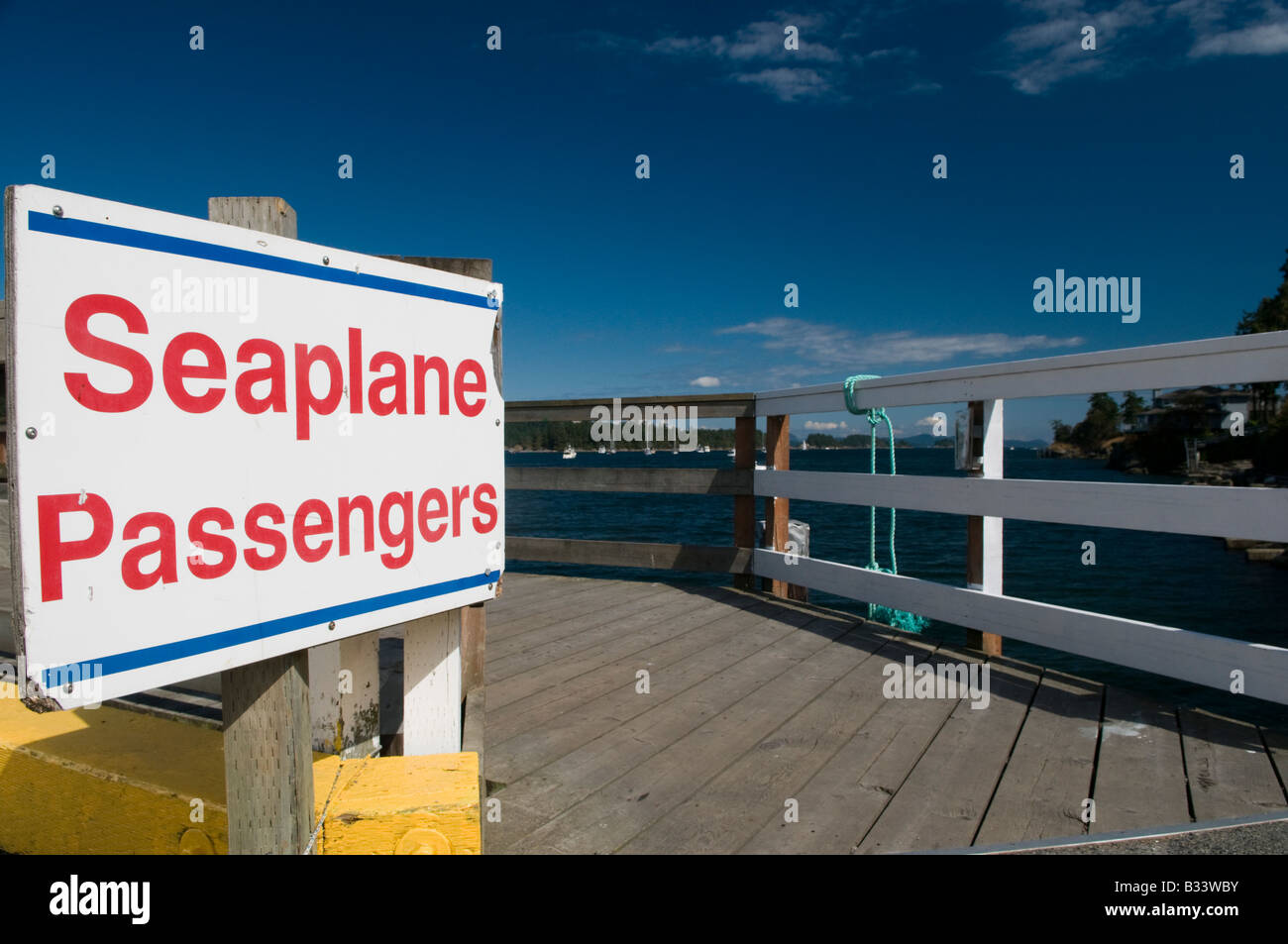 "Seaplanes dock in Ganges Harbour Salt Spring Island Canada Stock Photo ...