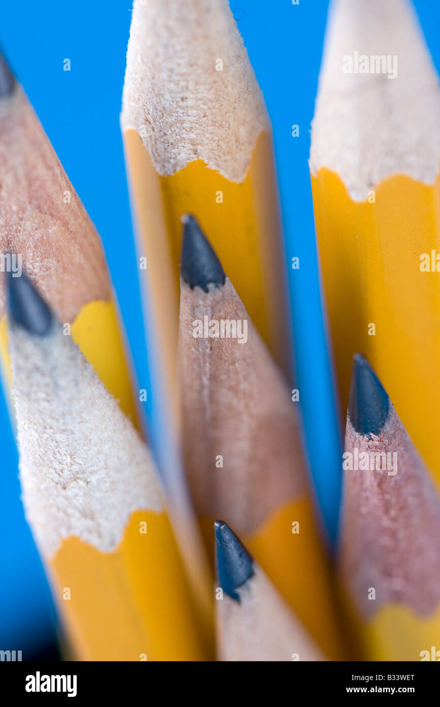 close up of sharpened pencils Stock Photo - Alamy
