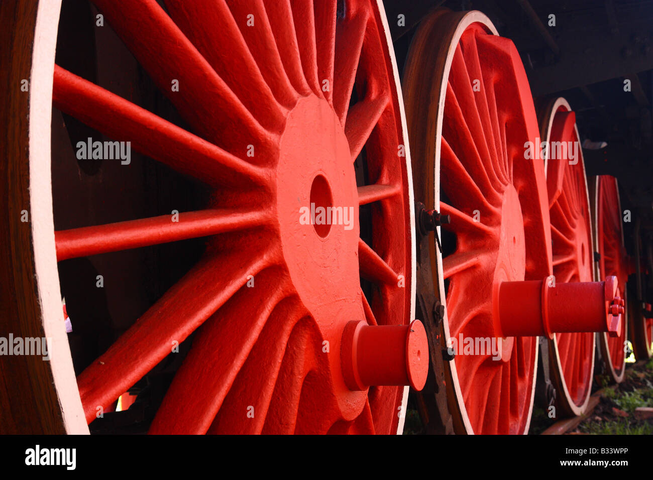 Steam engine wheels Stock Photo - Alamy