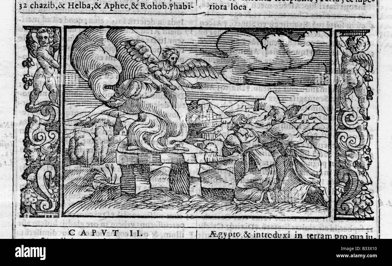 Ilustration from ancient Bible book printed in Venice Italy 1573 Stock ...