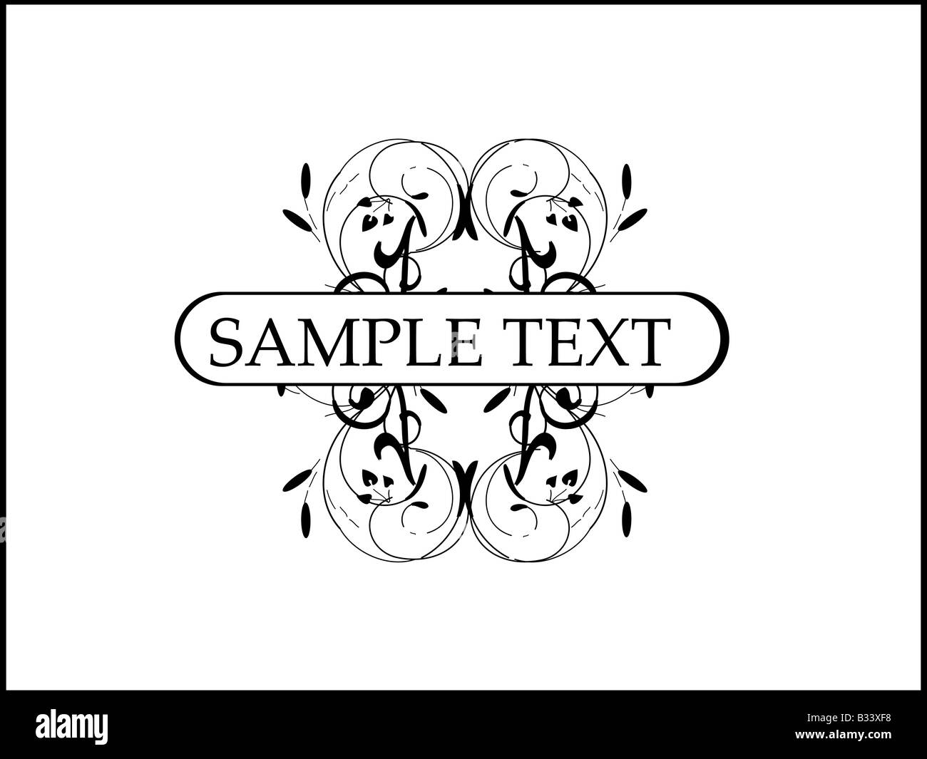 sample text with swirls Stock Photo - Alamy