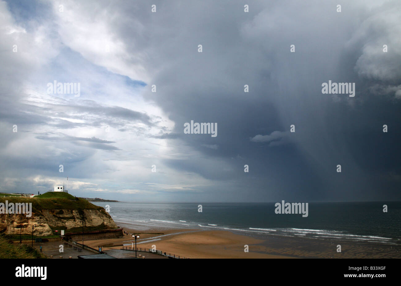 Rain over the North Sea Stock Photo - Alamy