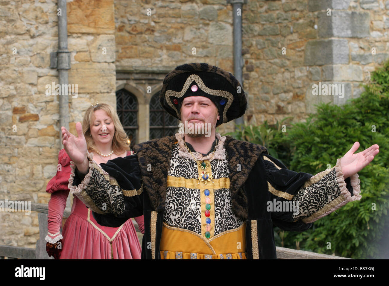 Henry VIII Hever Castle Kent England during a jousting tournament Stock ...