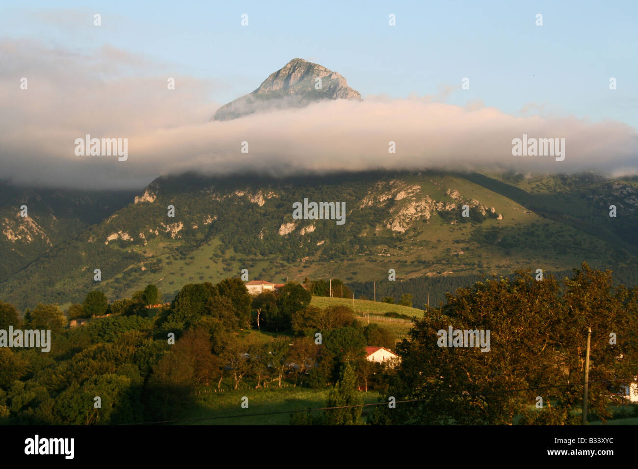 The Basque Region Spain - view of Mount Txindoki 3 Stock Photo - Alamy