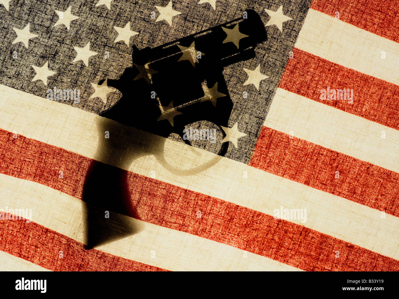American flag and gun hi-res stock photography and images - Alamy