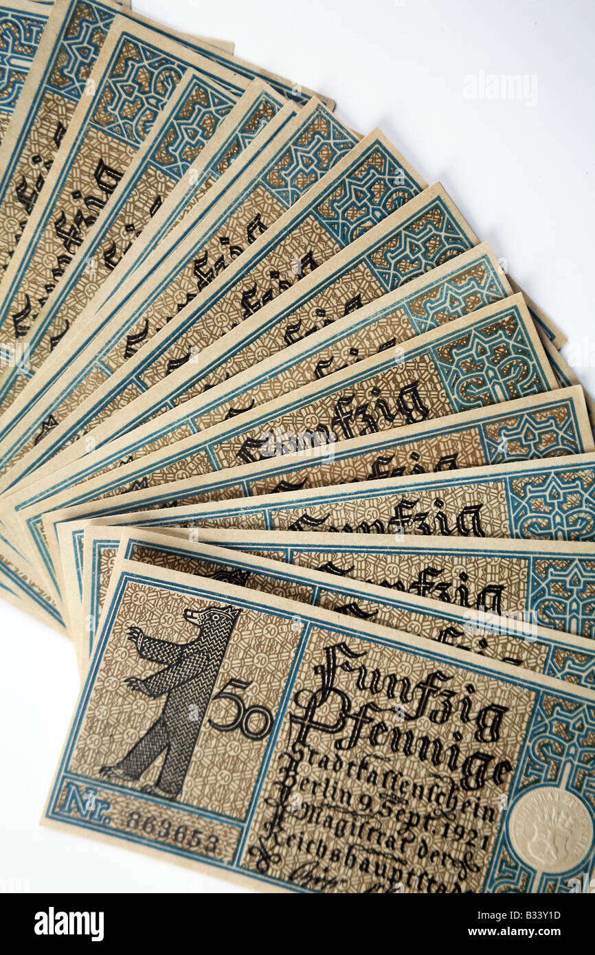 Old german banknotes hi-res stock photography and images - Alamy