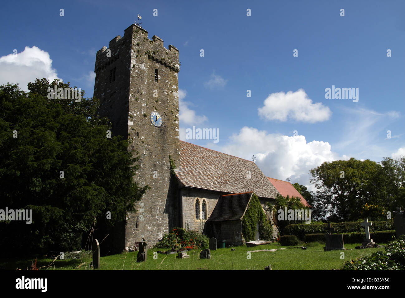 The village church of Angle in west Wales Stock Photo - Alamy