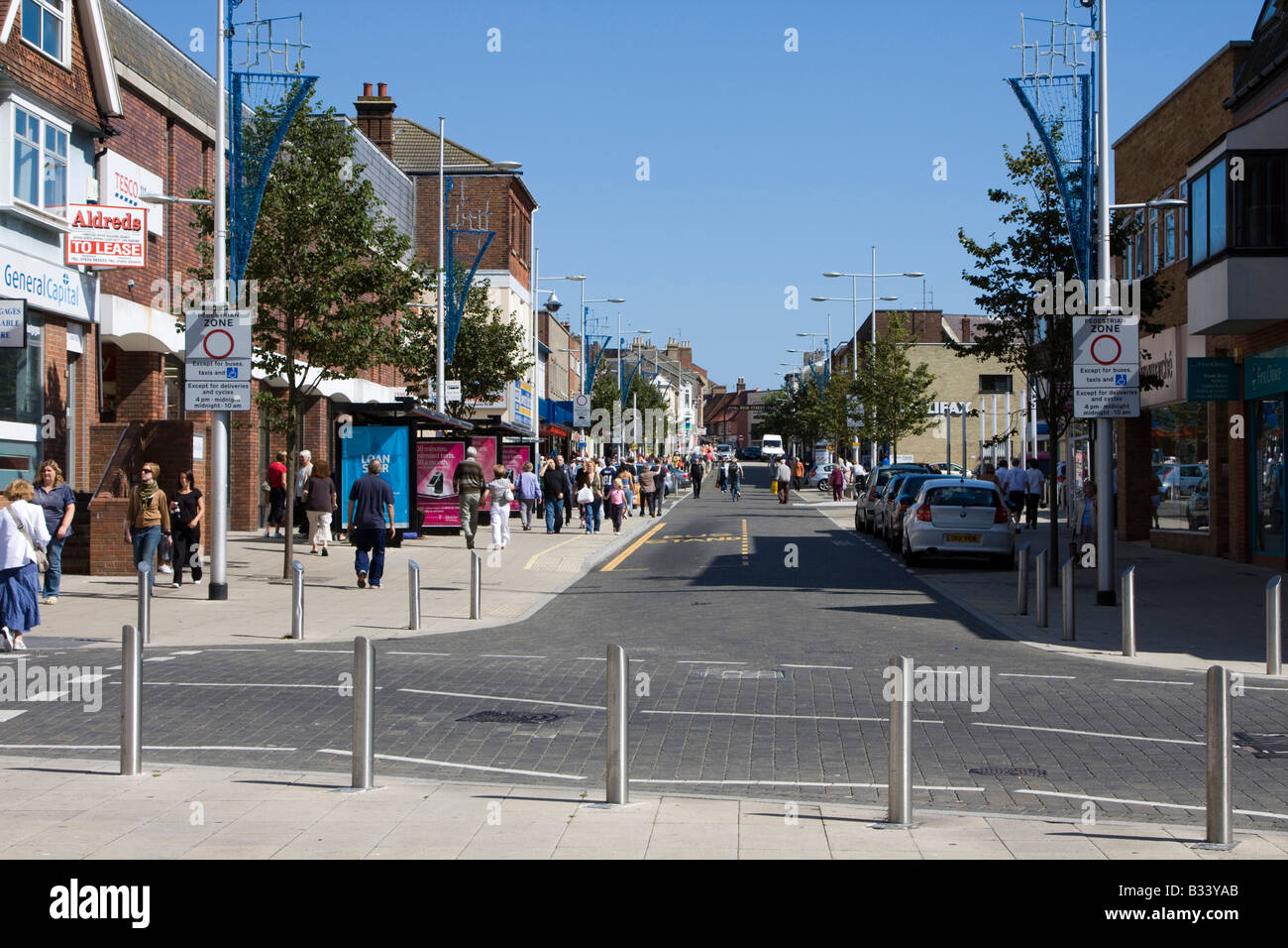 town centre high street shops lowestoft suffolk east anglia england uk ...