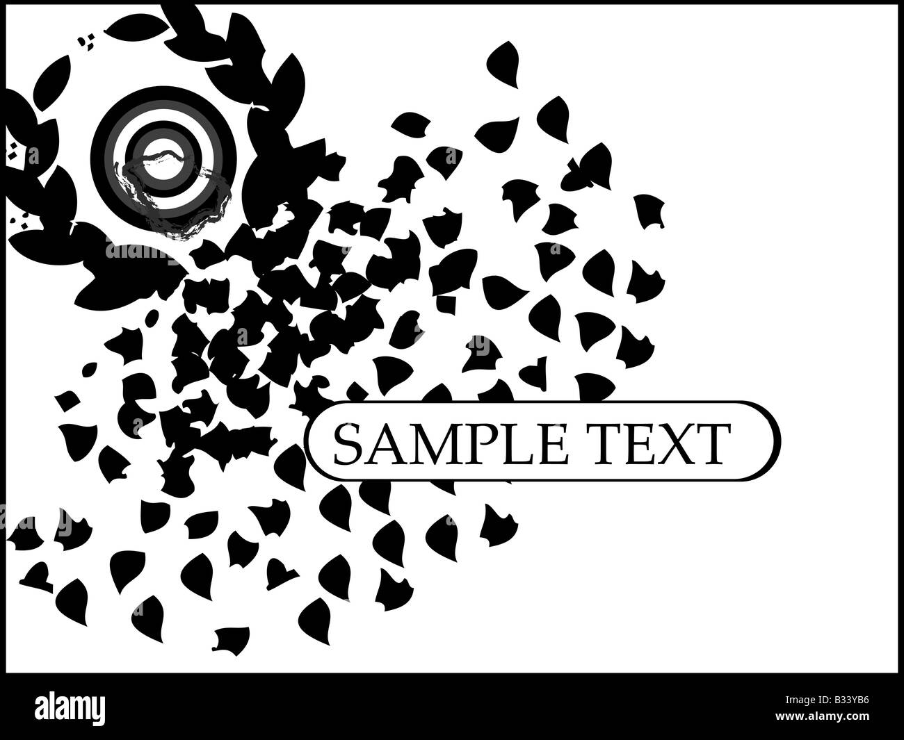 splatter design with text-template Stock Photo - Alamy