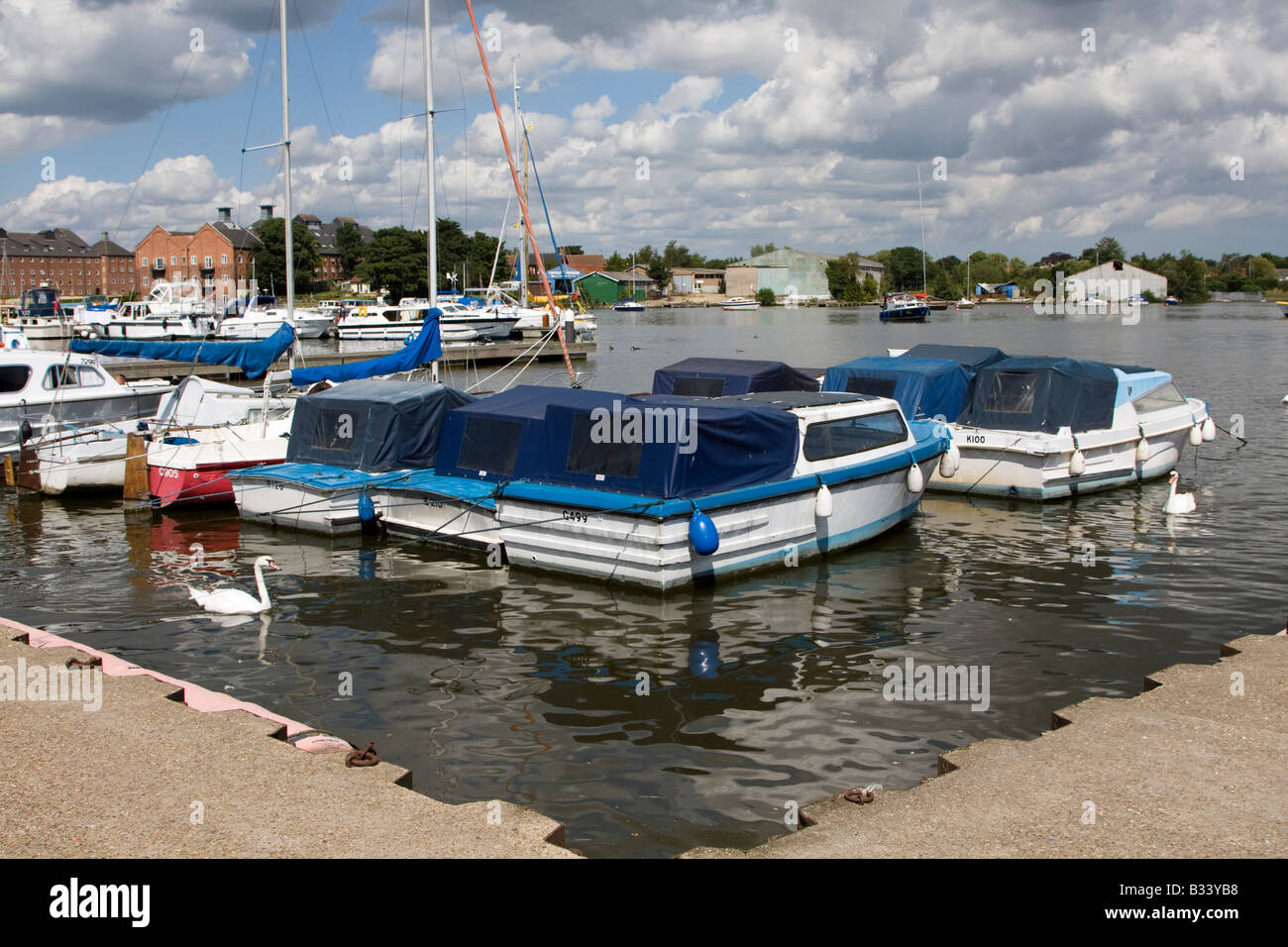 Oulton Broad part of the norfolk broads suffolk east anglia england uk ...
