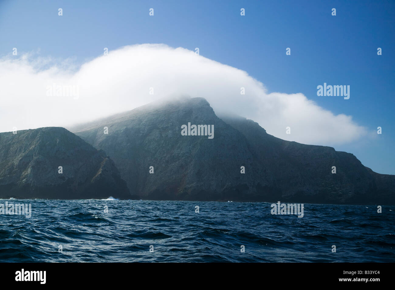 Fog shrouded island. Channel Islands California Stock Photo - Alamy