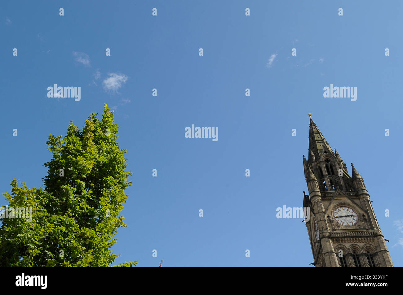 manchester town hall blue sky summer government politics building ...