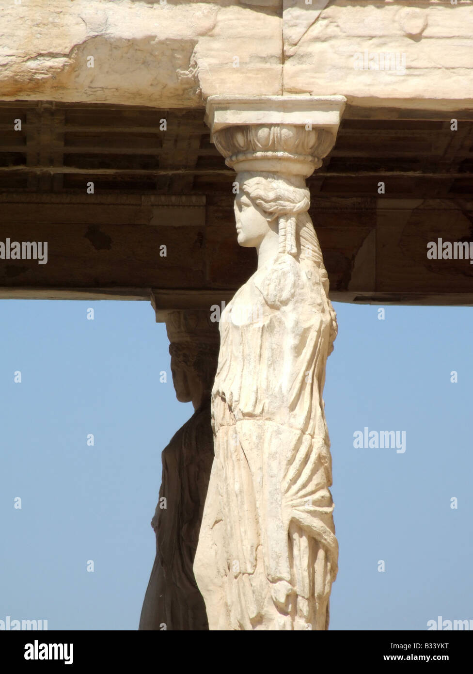 Caryatids of the Erechteion by parthenon in athens Stock Photo - Alamy