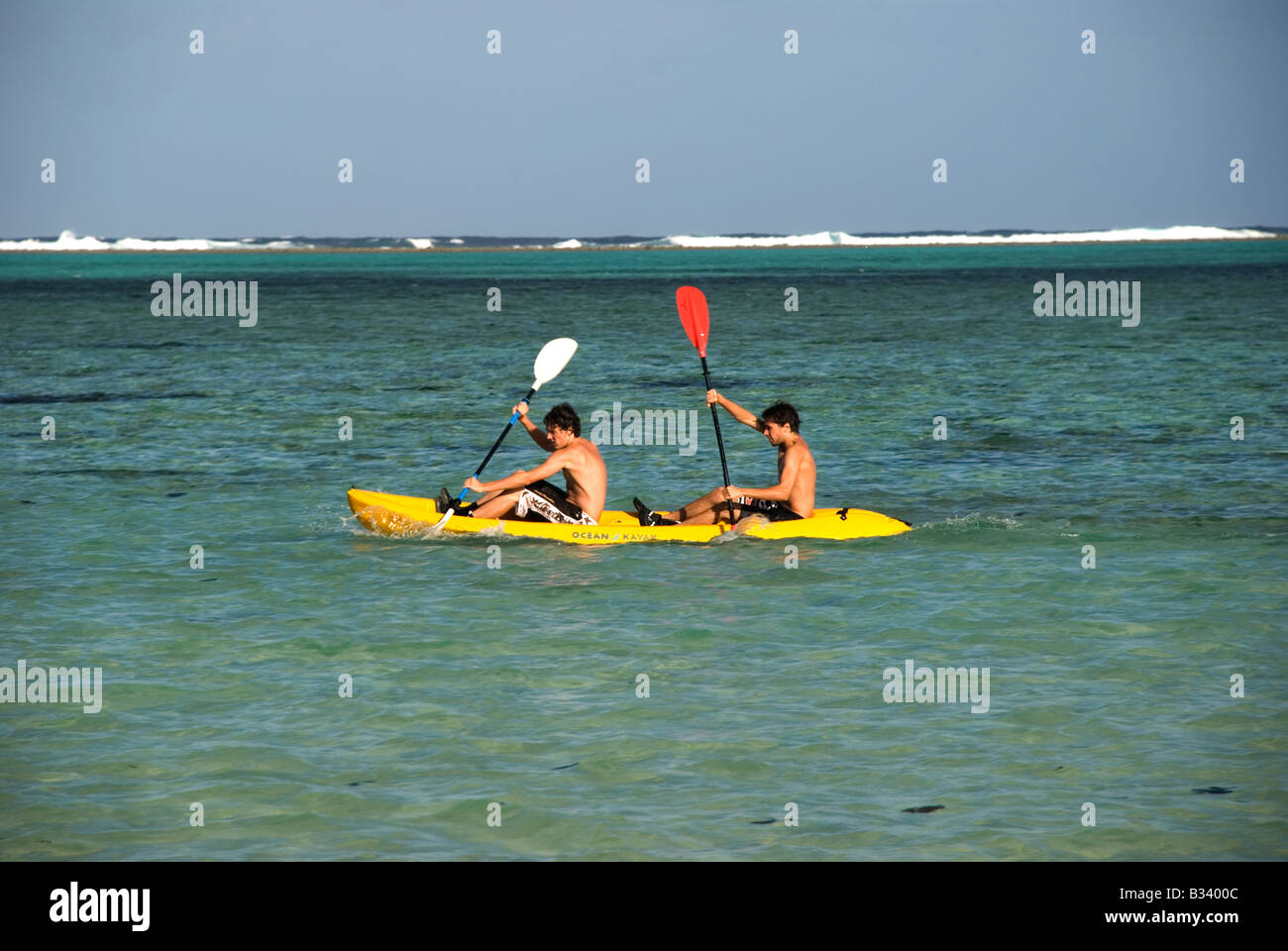 kayaking, muri, rarotonga, cook islands Stock Photo - Alamy
