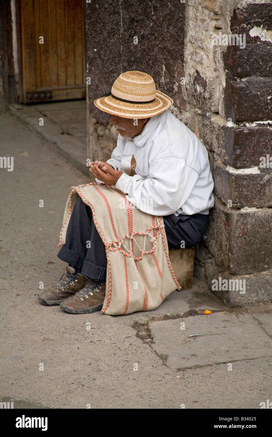 Beggar Man begging on street corner in Quito Ecuador South America ...