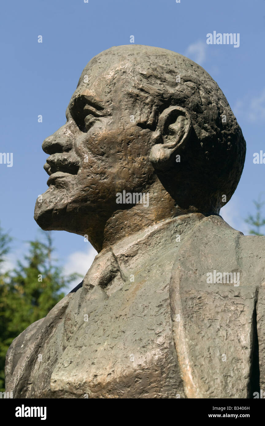 A bust of Vladimir Lenin at Grutas Park nr Druskininkai souteast ...