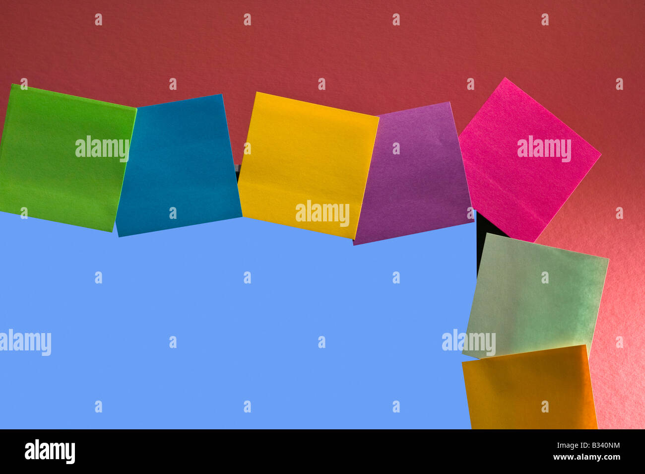 Colored sticky notes around a computer monitor Stock Photo - Alamy