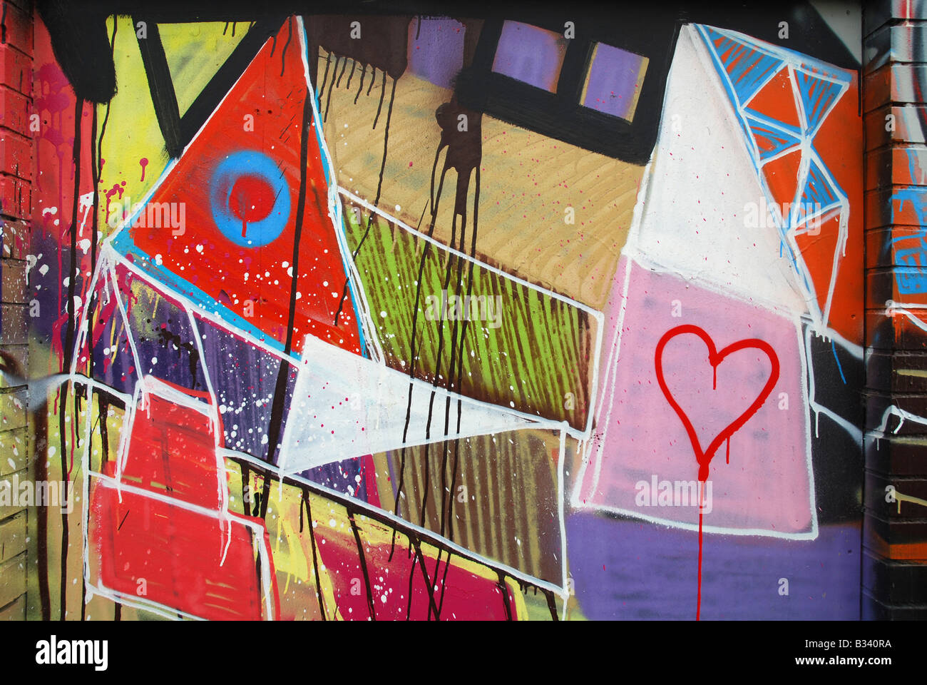 graffitti covered wall Stock Photo - Alamy