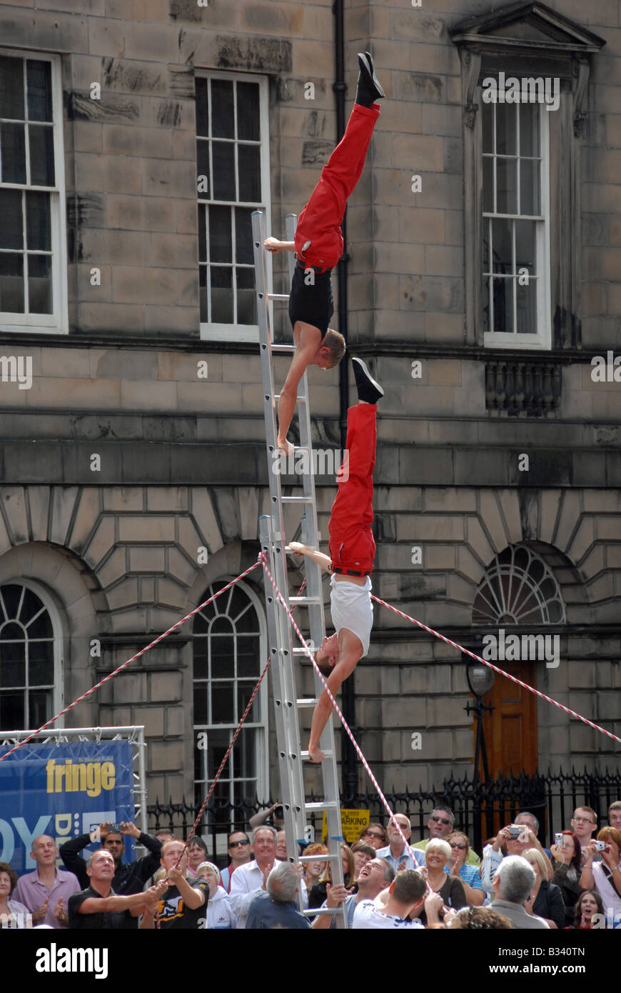 Acrobatic street performers Stock Photo - Alamy