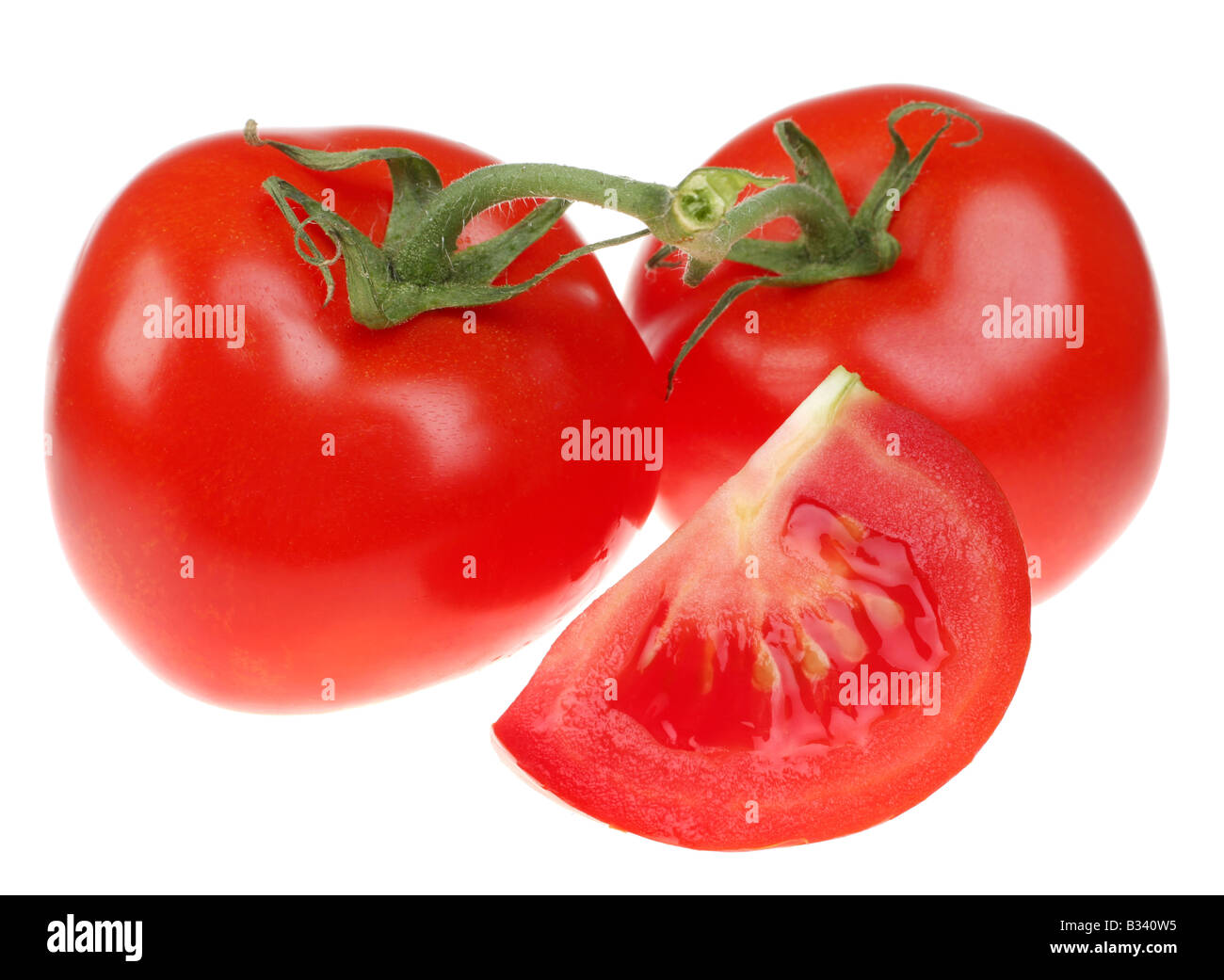 Red tomato fruit isolated on white background Stock Photo - Alamy