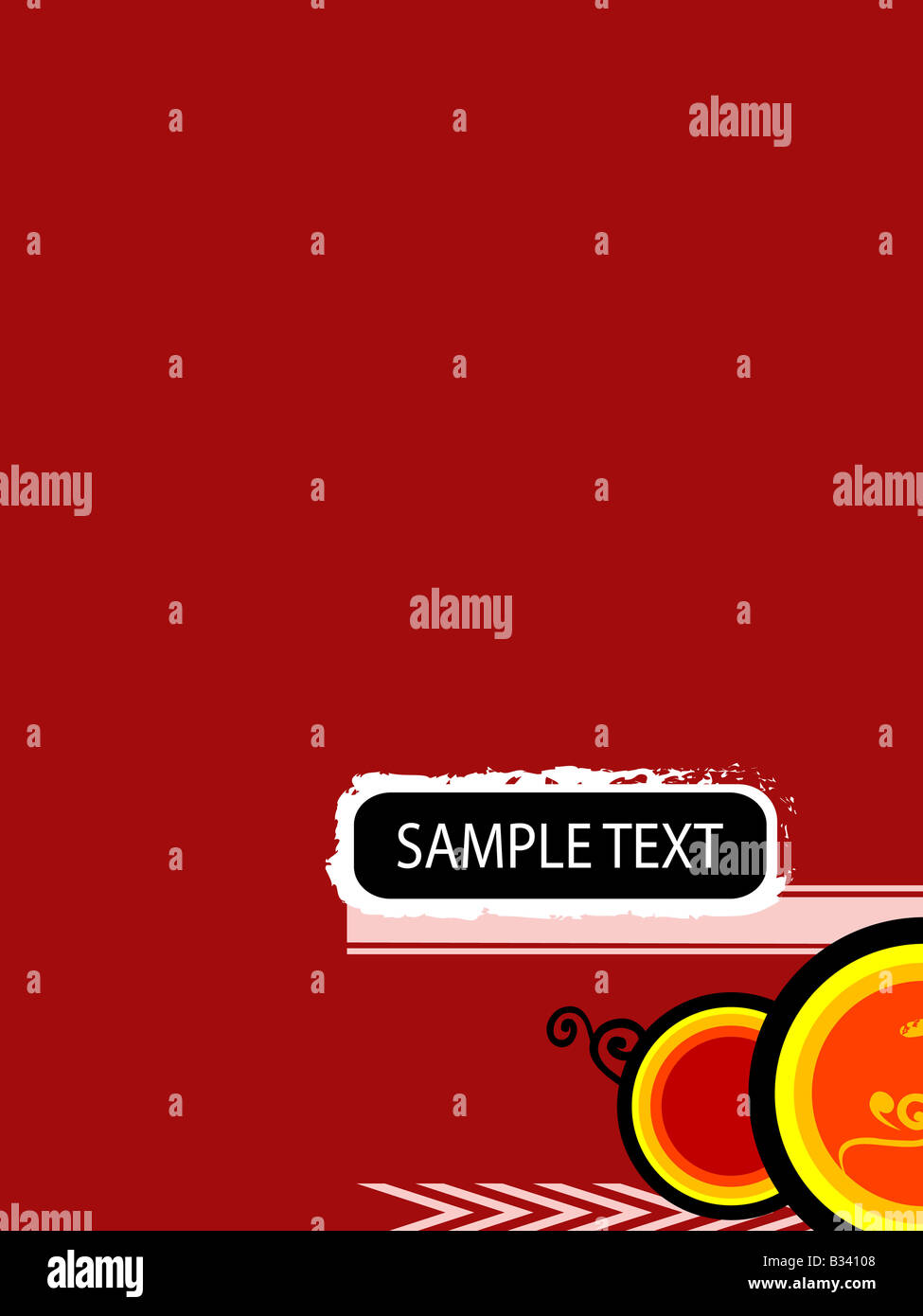 text-box with swirly circles Stock Photo - Alamy